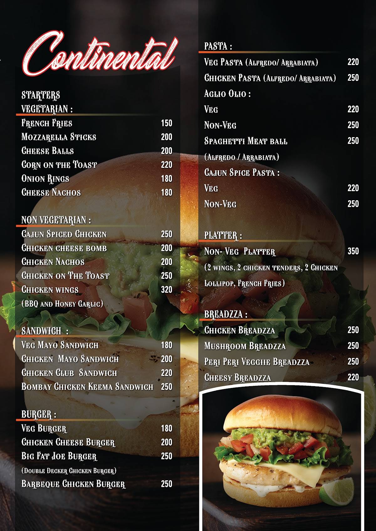 Menu at THE CRAVINGS (CAFE/RESTO/LOUNGE), Tezpur
