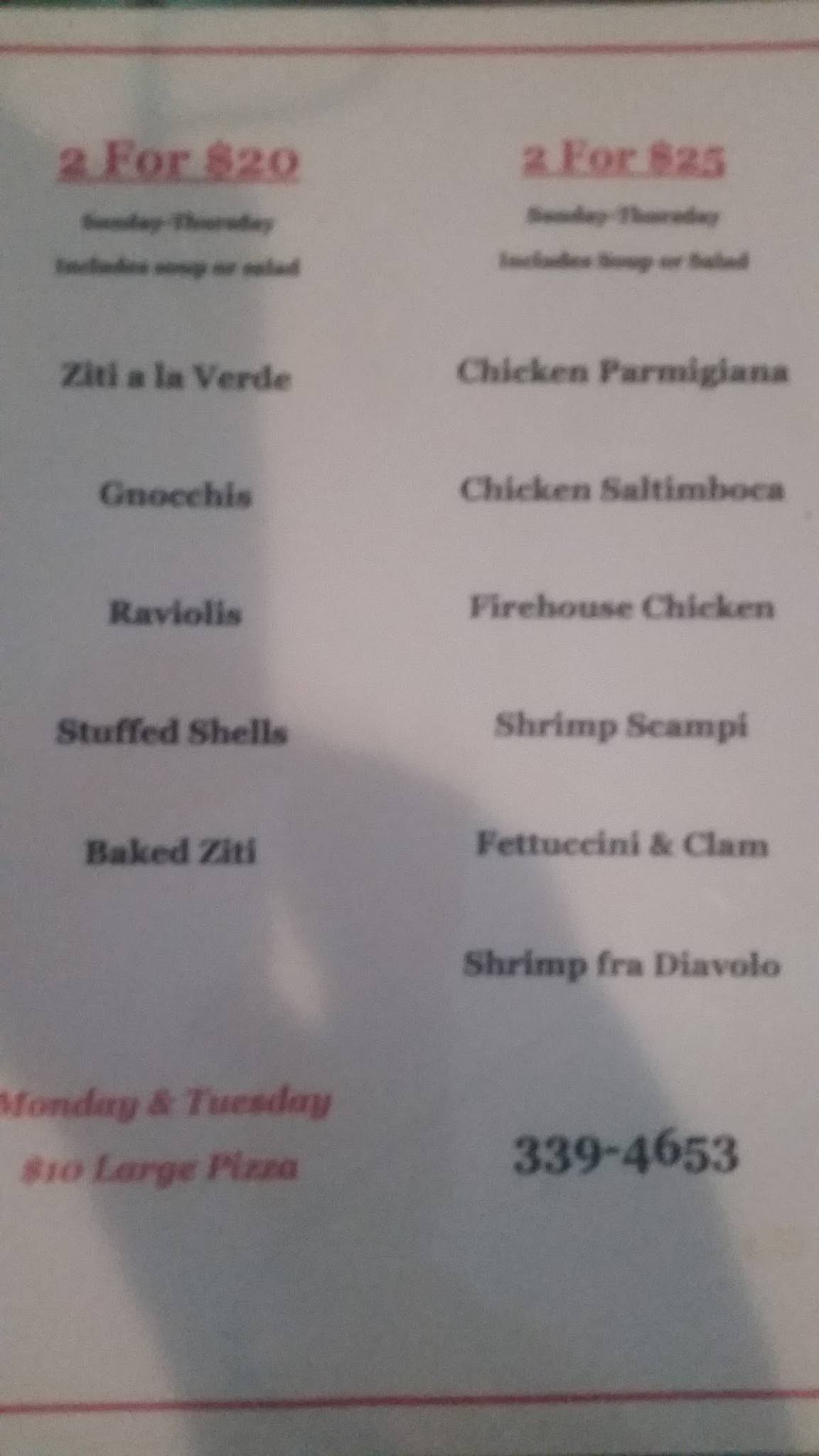 Menu at The Back Nine Restaurant & Sports Bar, Rome