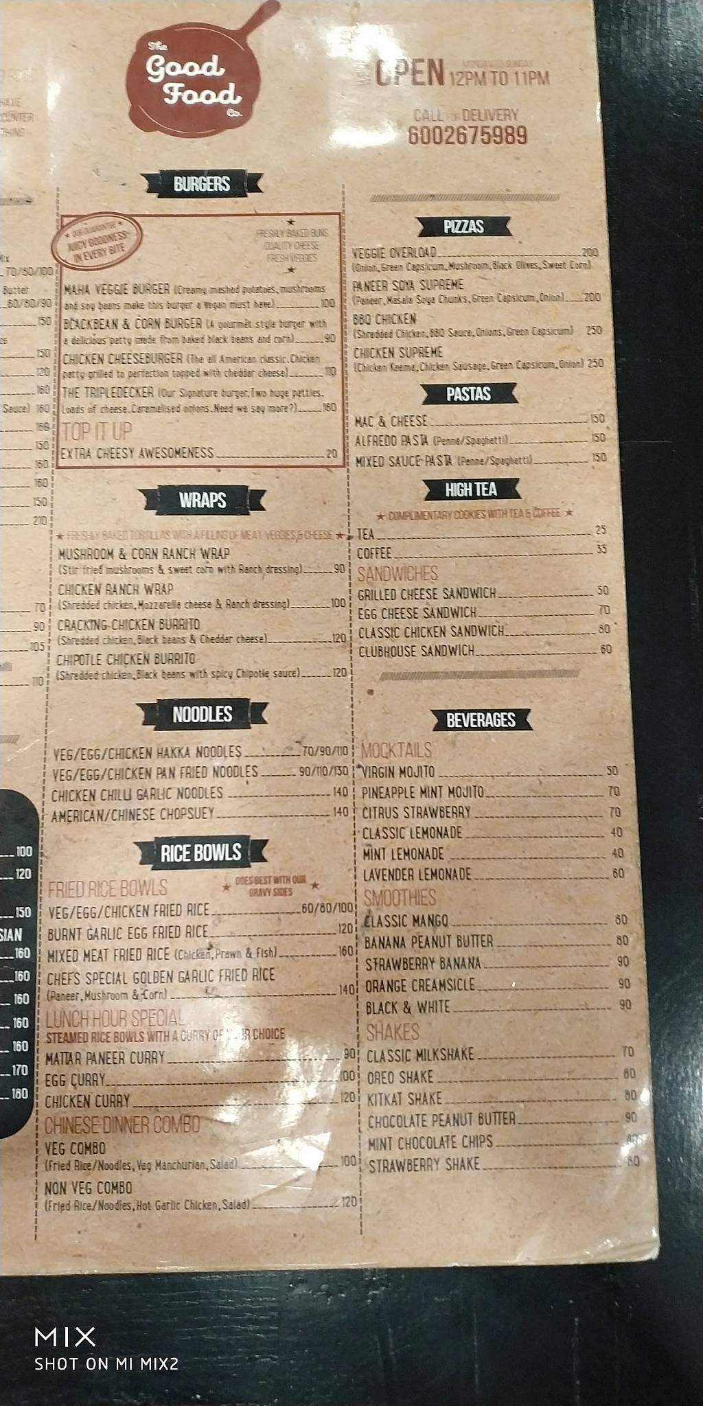 Menu at The Good Food Co., Guwahati