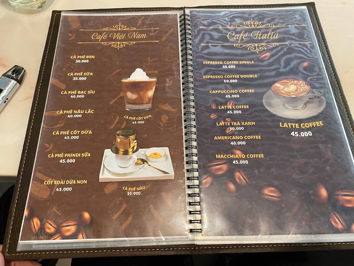 Menu at The Paradise Restaurant & Coffee Ninh Bình, Ninh Binh
