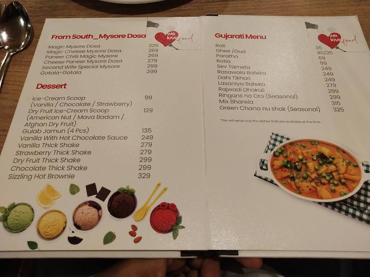 Menu at The Second Wife Restro and Cafe, Rajkot