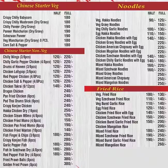 Menu at The Ultimate Kitchen, Kolkata