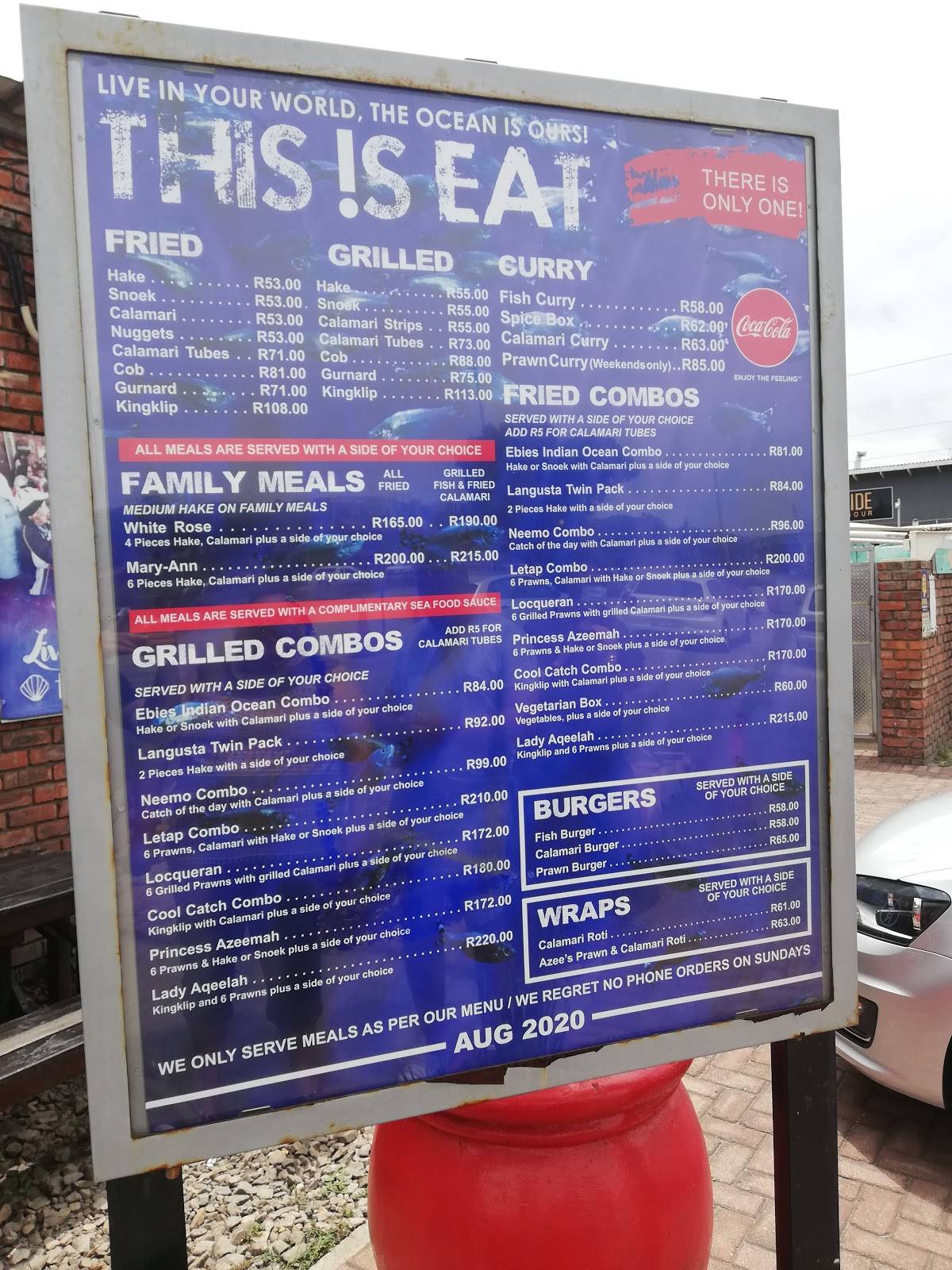 Menu at This Is Eat restaurant, Port Elizabeth