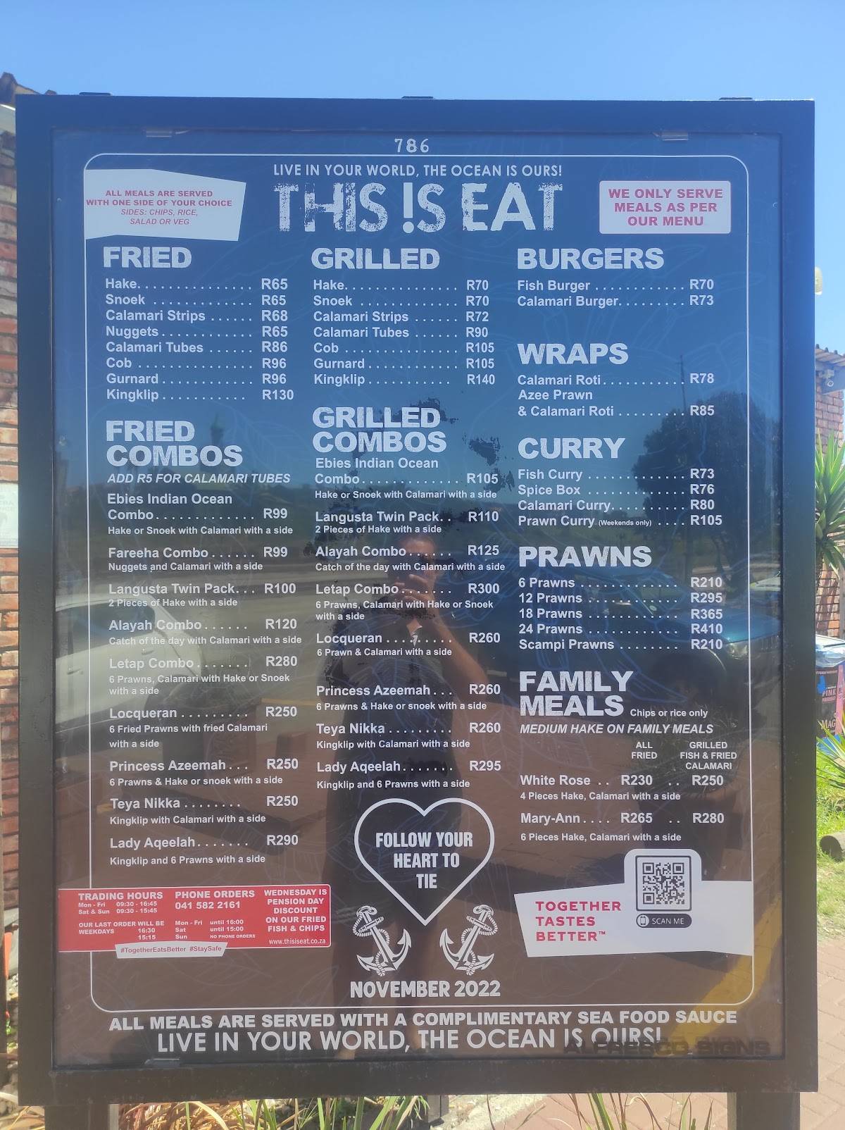 Menu at This Is Eat restaurant, Port Elizabeth