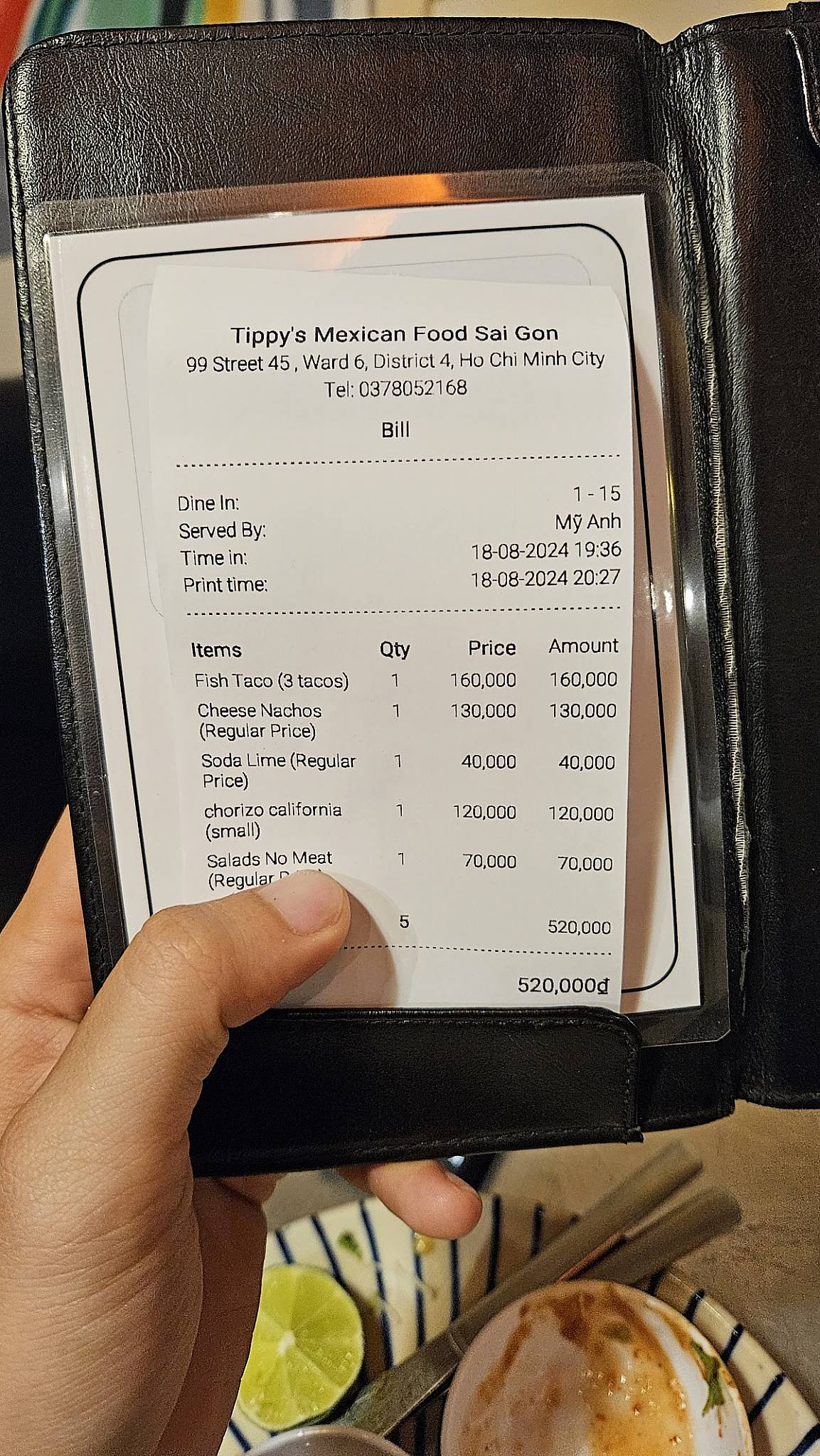 Menu at Tippy's Mexican Food District 4 restaurant, Ho Chi Minh City ...