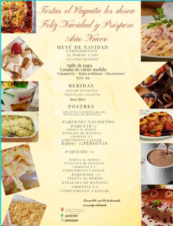 Carta del restaurante Tortas El Recreo Las Originales El Vaquita ...