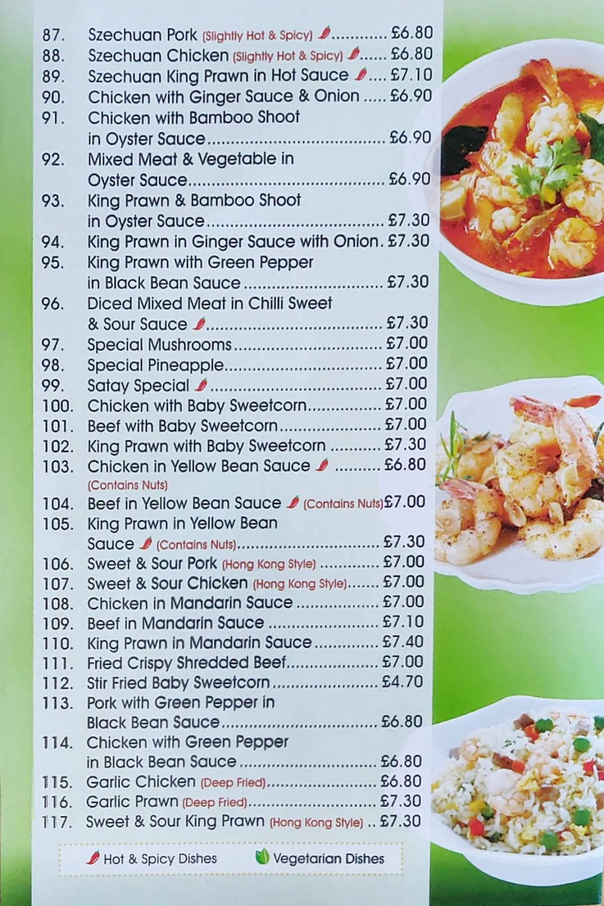Menu at Uncle Wong restaurant, Yate, Lark Rise