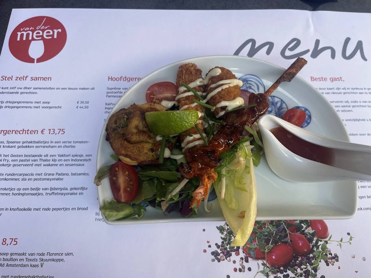 Menu at Restaurant Van der Meer, IJmuiden