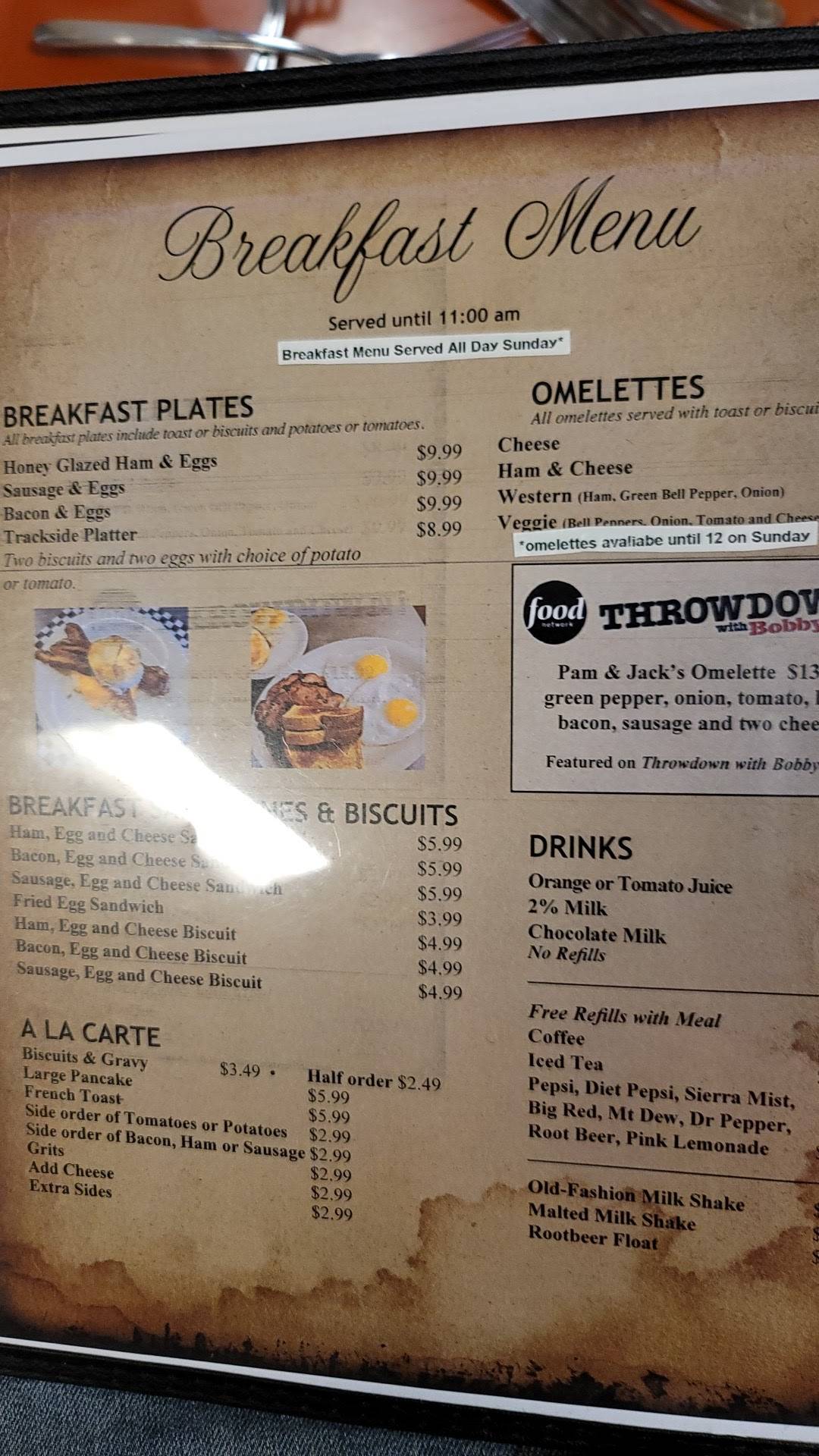 Menu at Wagner's Pharmacy restaurant, Louisville