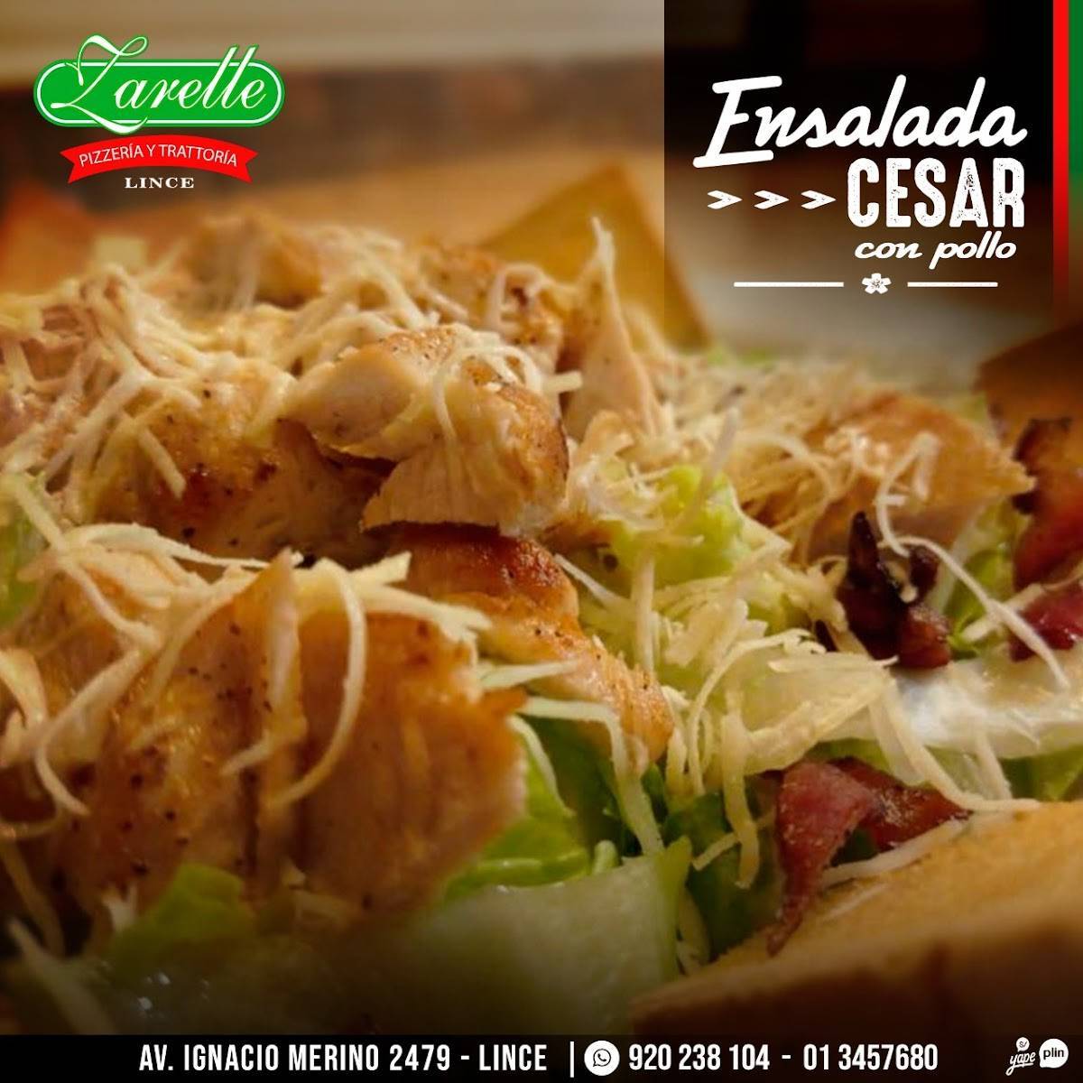 Carta de ZARELLE PIZZERIA & TRATTORIA, Lince