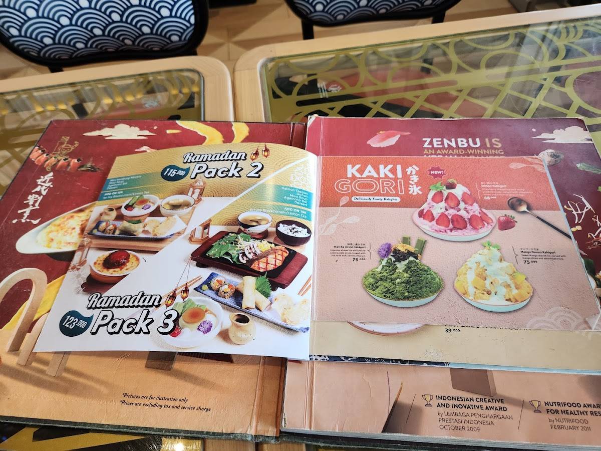 Carta del restaurante ZENBU - ÆON Mall Deltamas, Bekasi
