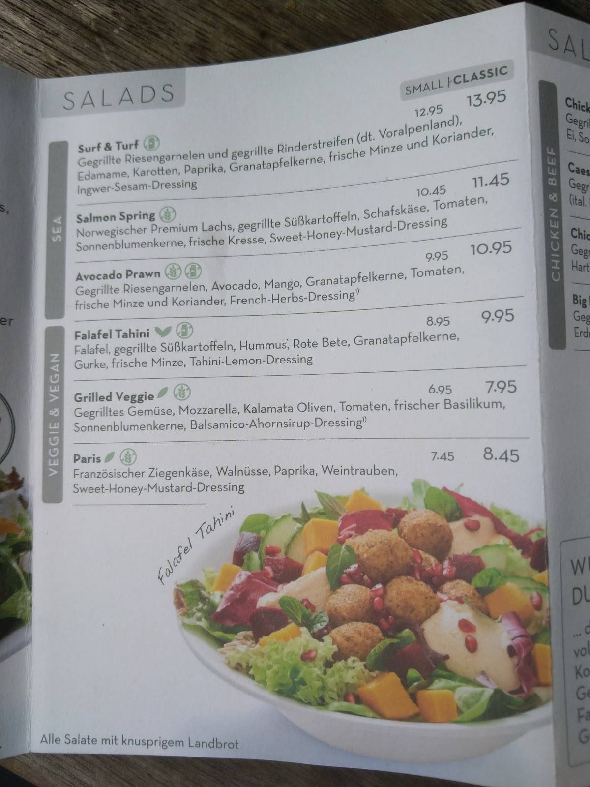 Speisekarte von dean and david restaurant, Aachen