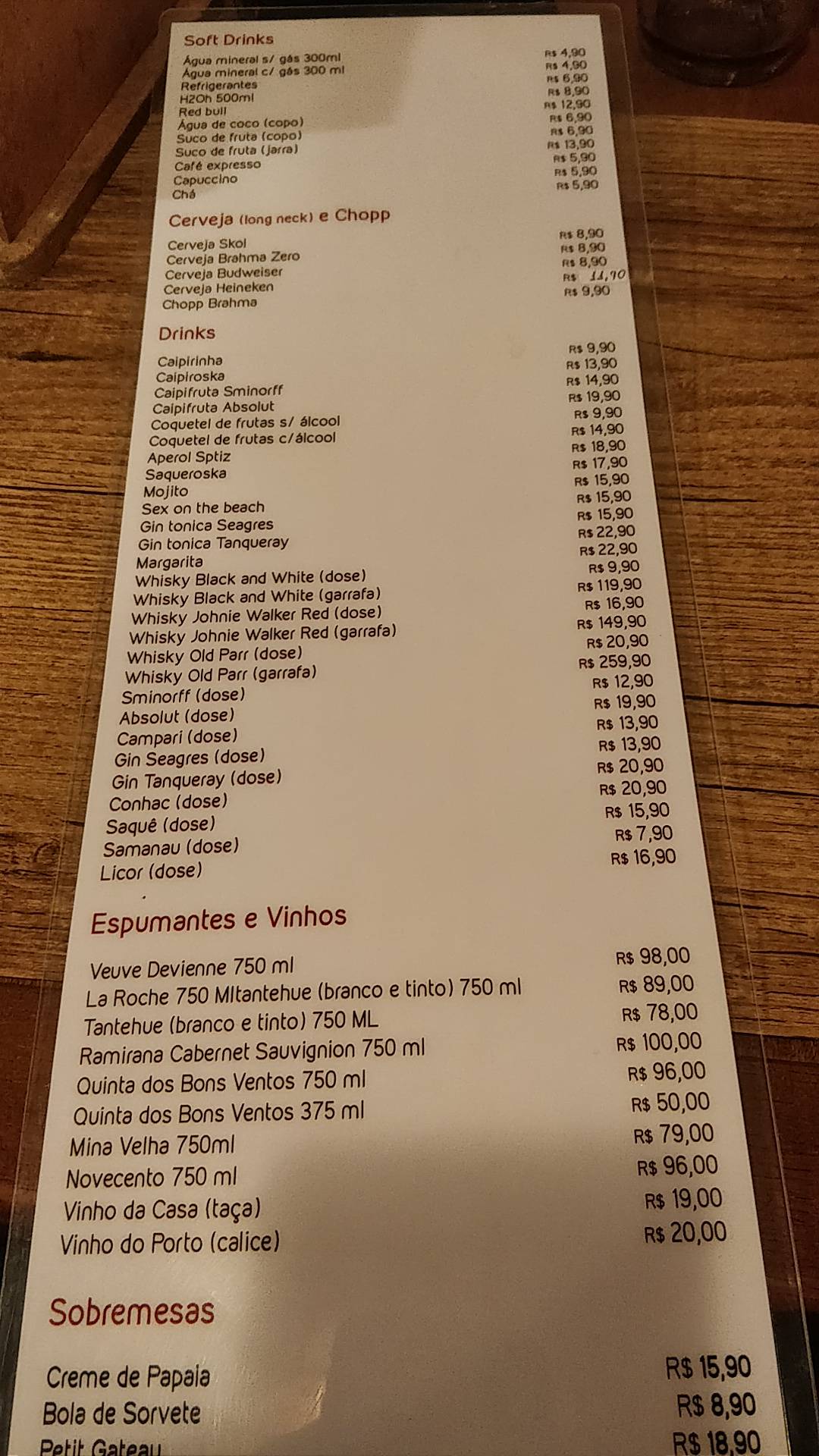 Menu em Fogo & Chama Express restaurante, Natal