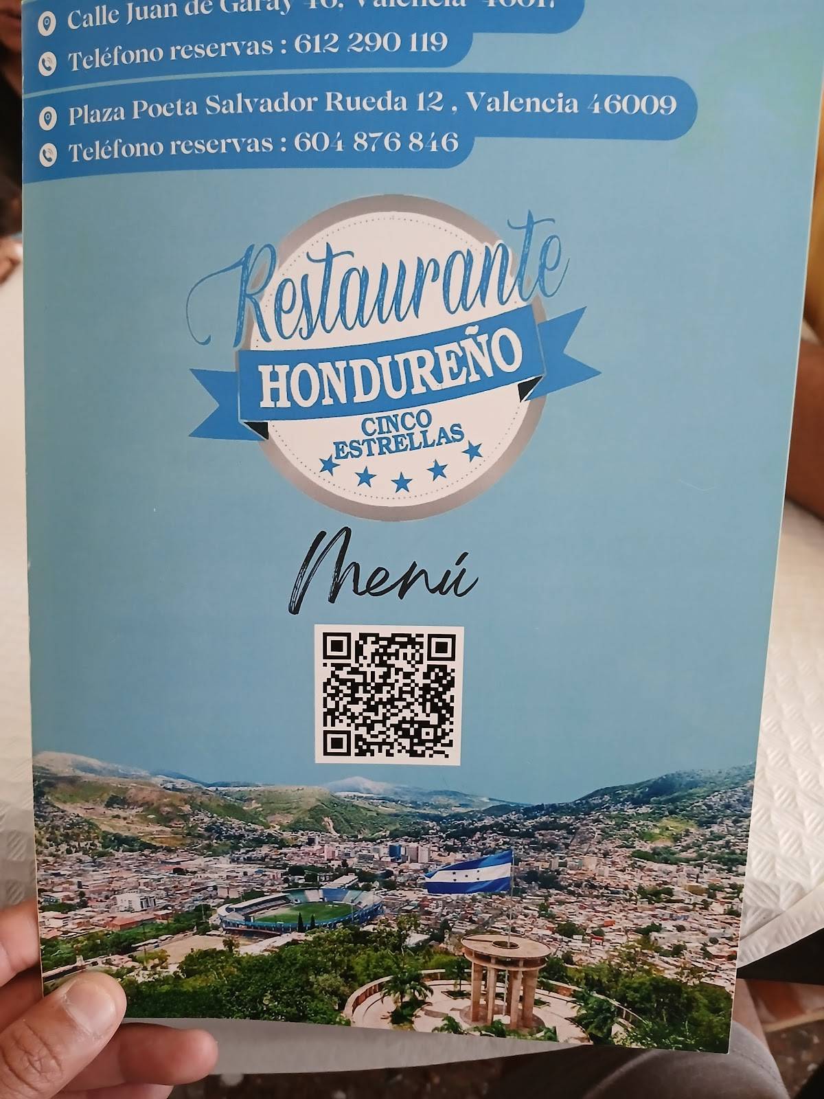 Menu at Restaurante Hondureño Cinco Estrellas, Valencia