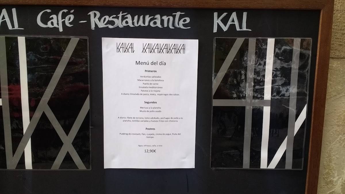 Carta de Café-bar Kai Bilbao, Bilbao