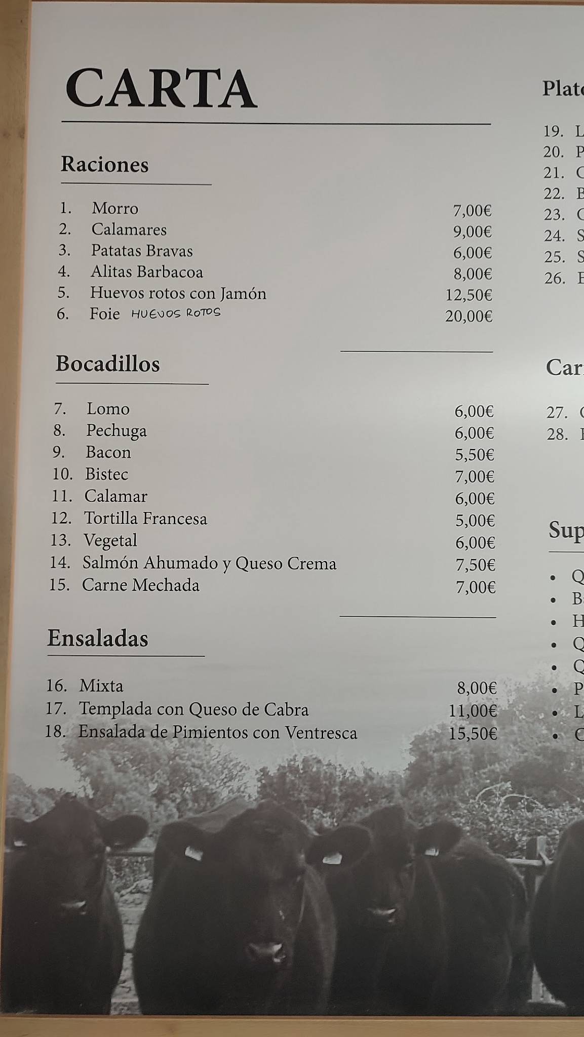 Menu at Restaurante - Mesón Las Ruedas, Borja, Borja, Meson Las Ruedas