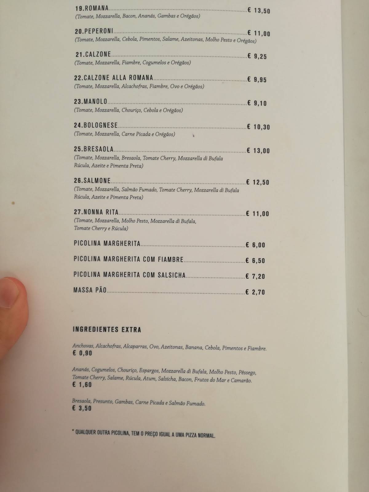 Menu em Restaurante Varanda Da Barra, Porto
