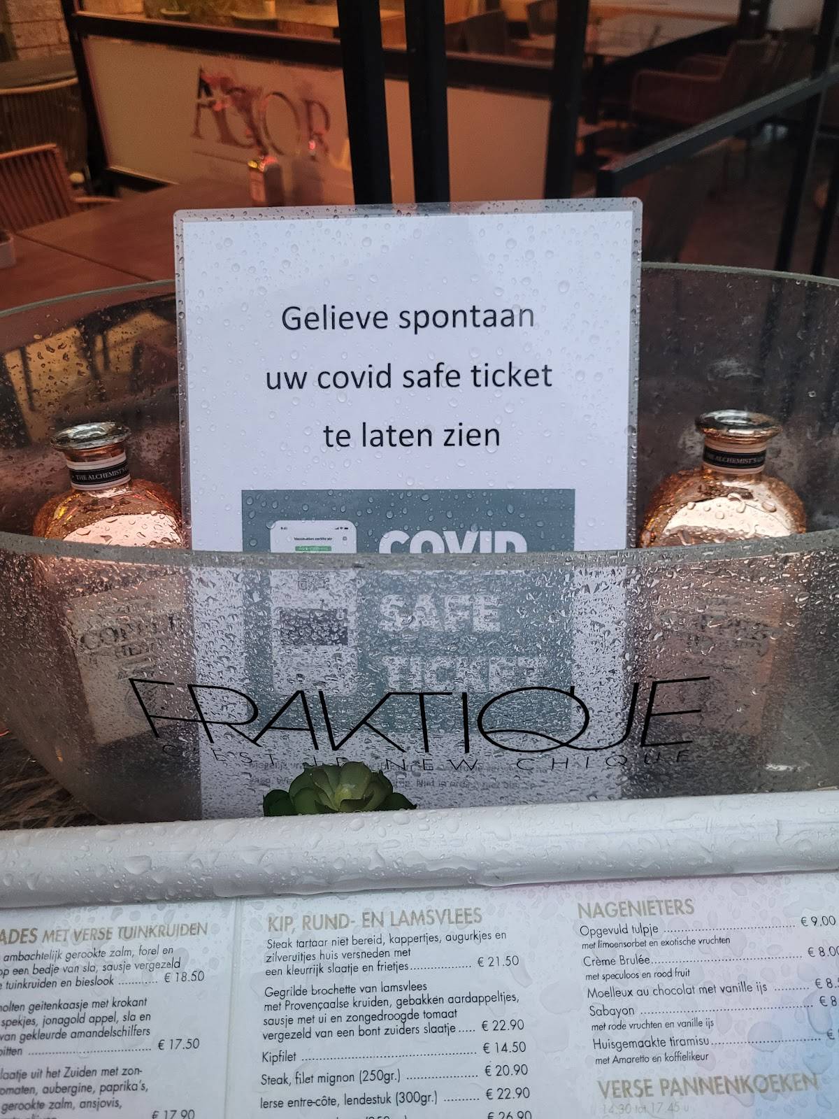Menu at Resto Café Agora, Leuven