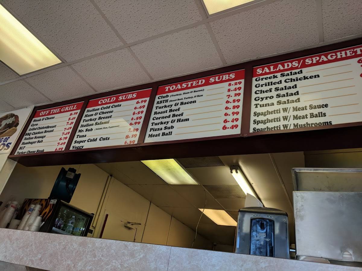 Menu at Sub Central restaurant, Richmond, Midlothian Tpke