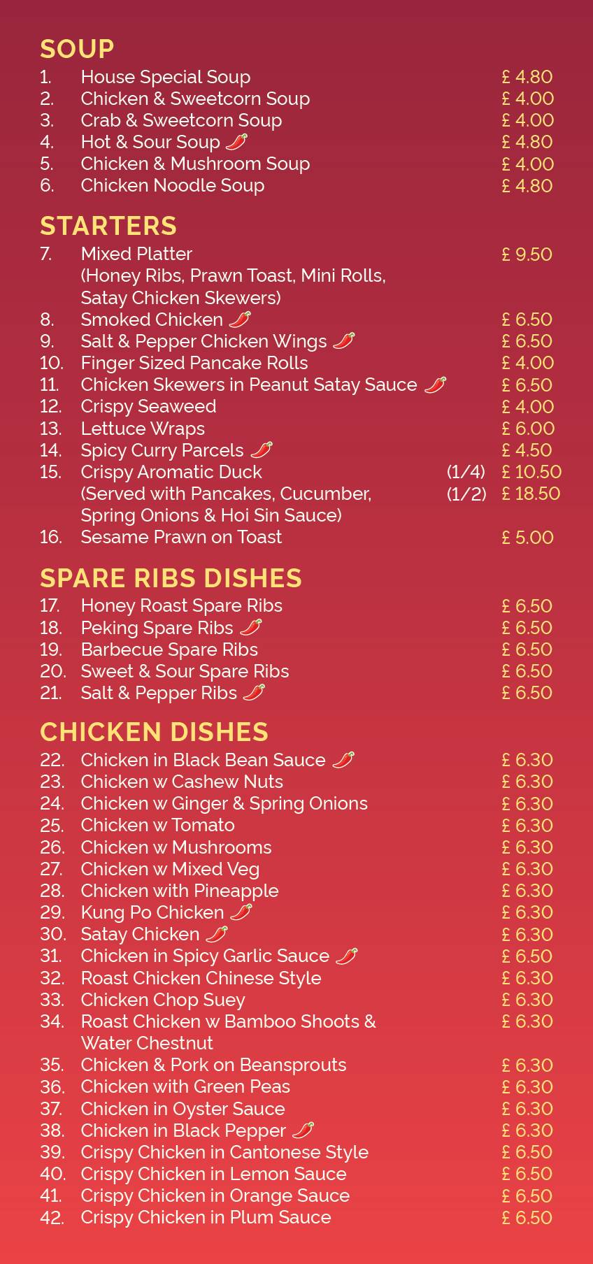 Menu at Rickshaw restaurant, Bridgend