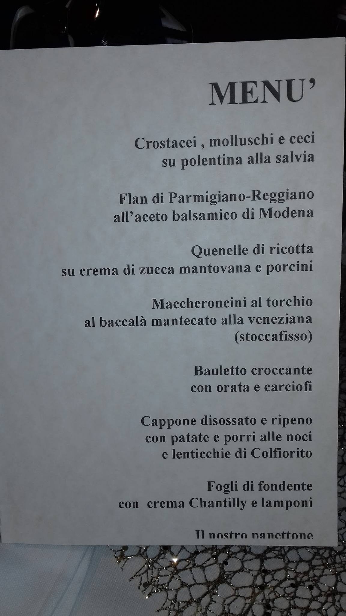 Menu at Ristorante Caveau Del Teatro, Pontremoli