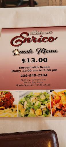 Menu at Ristorante Enrico pizzeria, Bonita Springs
