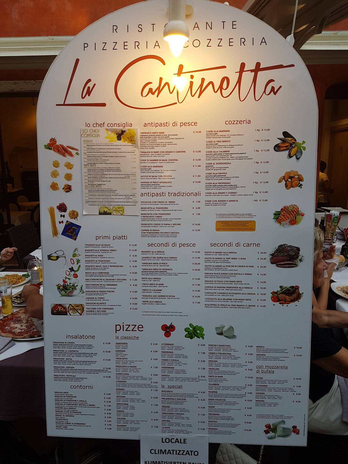 Speisekarte von Ristorante Pizzeria La Cantinetta, Bardolino