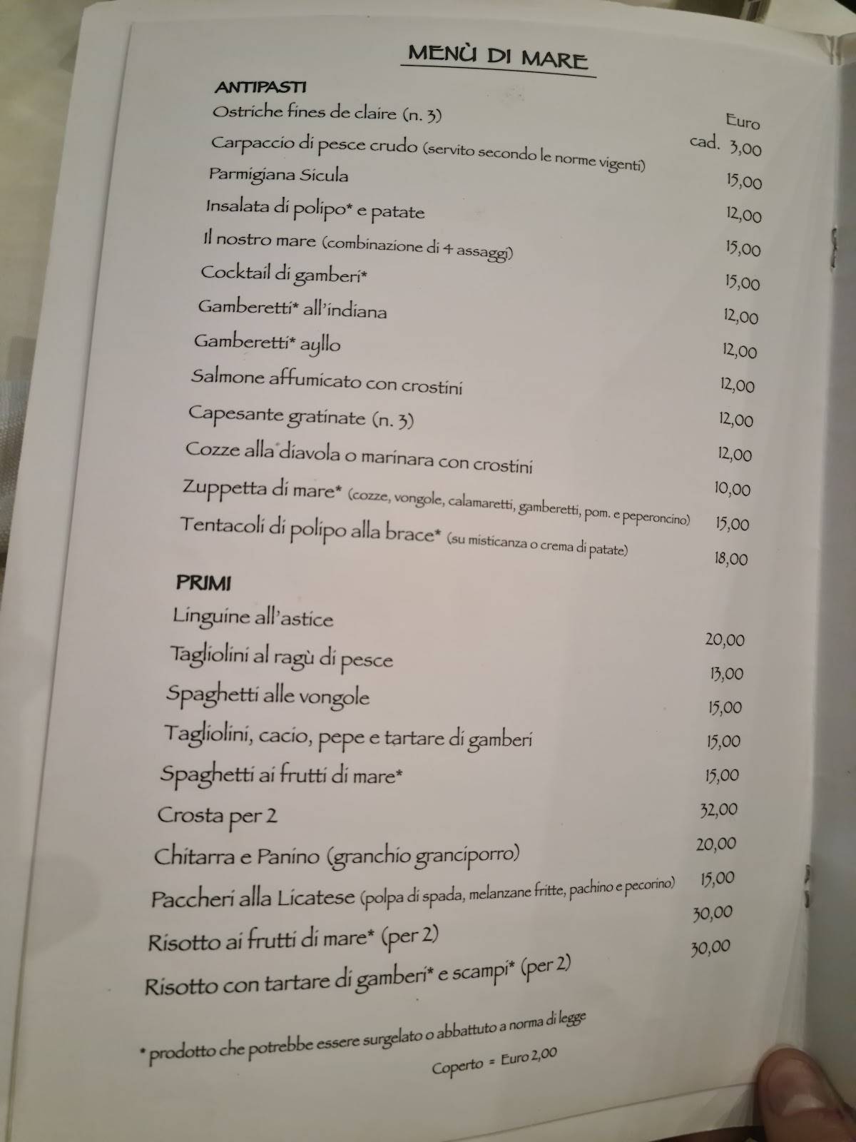 Menu da Scacco Matto pizzeria, Torino, Strada della Pronda