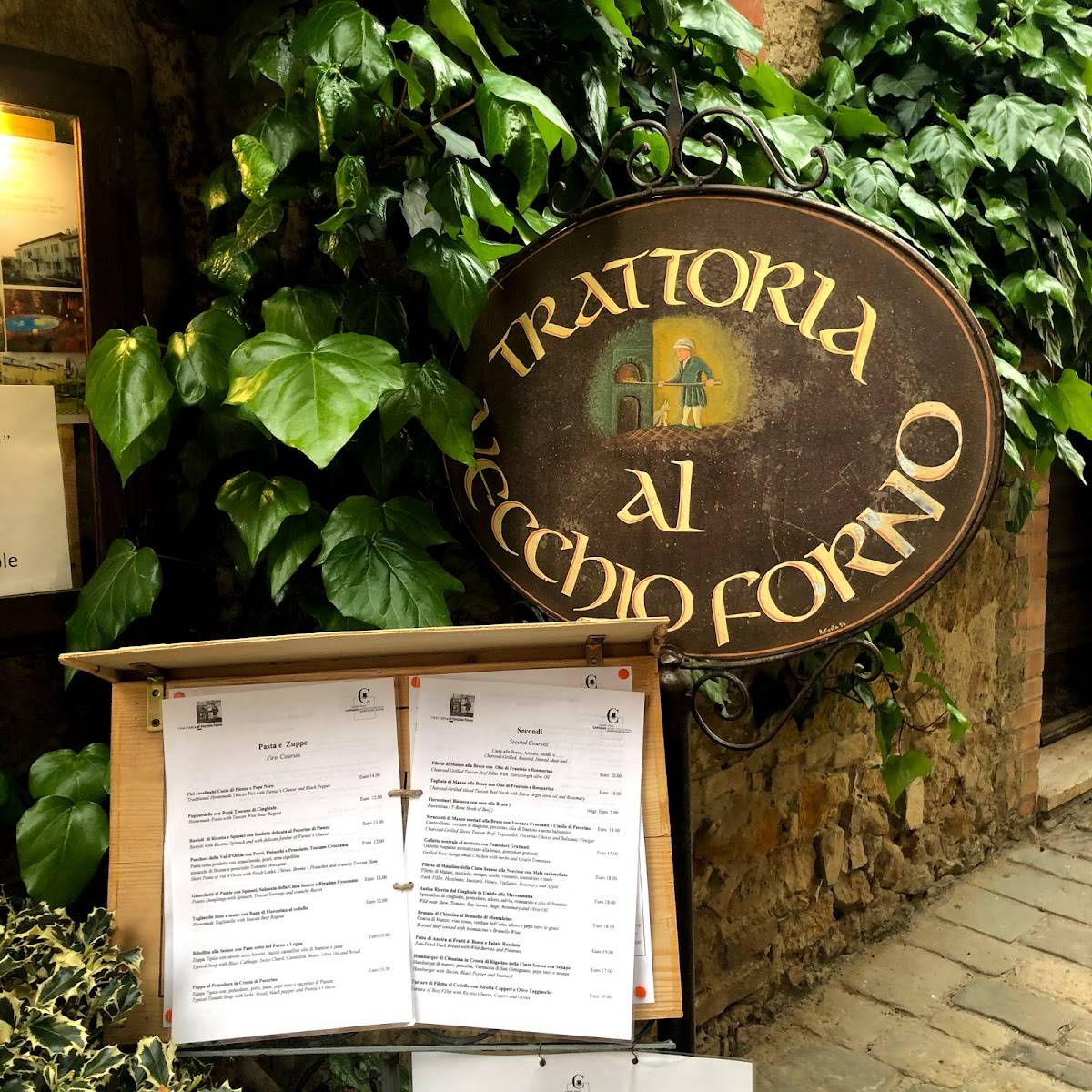 Menu at Ristorante Trattoria Toscana Al Vecchio Forno - Historic ...