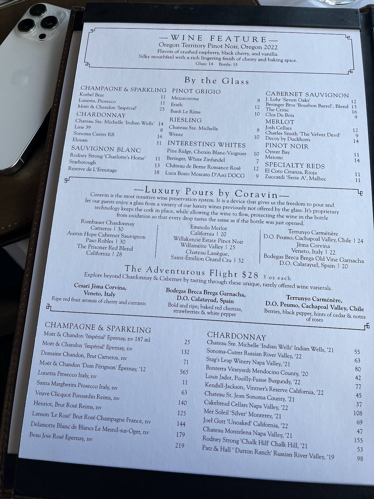 Menu at River Crab Blue Water Inn restaurant, Saint Clair, River Road