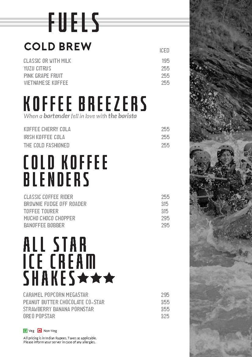 Menu at Roadies Koffeehouz, Sector 35 C Best Cafe Chandigarh, Chandigarh
