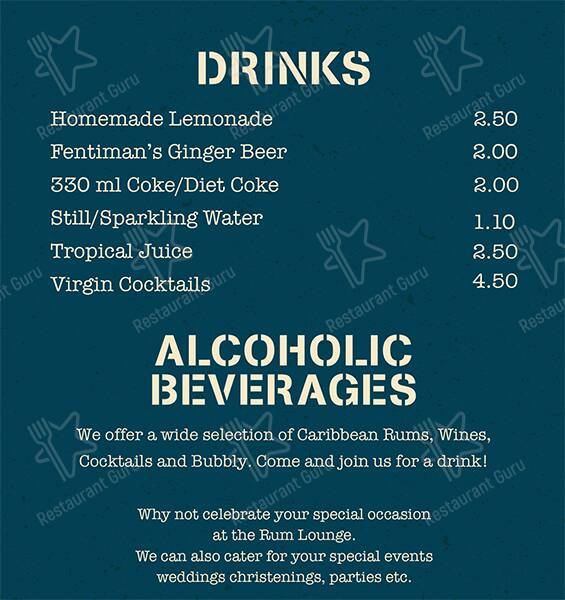 Menu at Rock Steady Rum Lounge (Gipsy Hill) restaurant, London, 128 ...