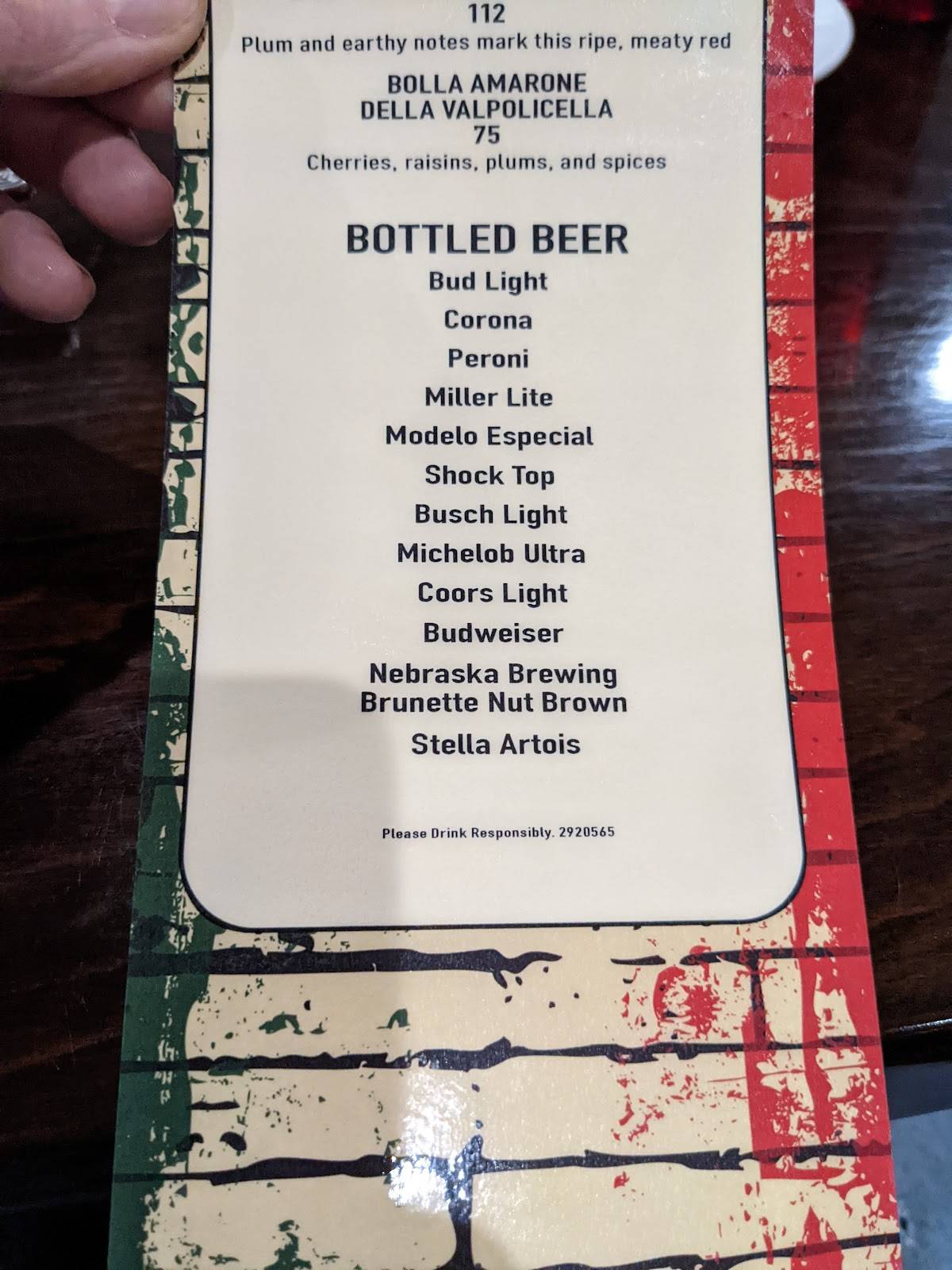 Menu at Roma Italian Restaurant, Bellevue