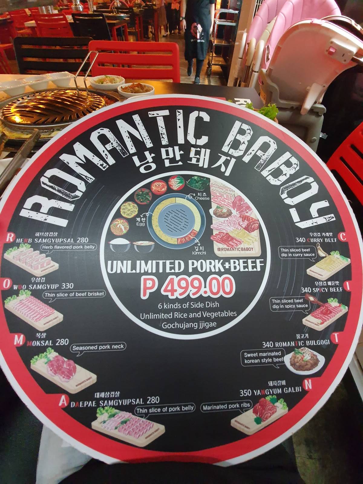 Menu at Romantic Baboy - Ali Mall restaurant, Quezon City, 1109 General ...