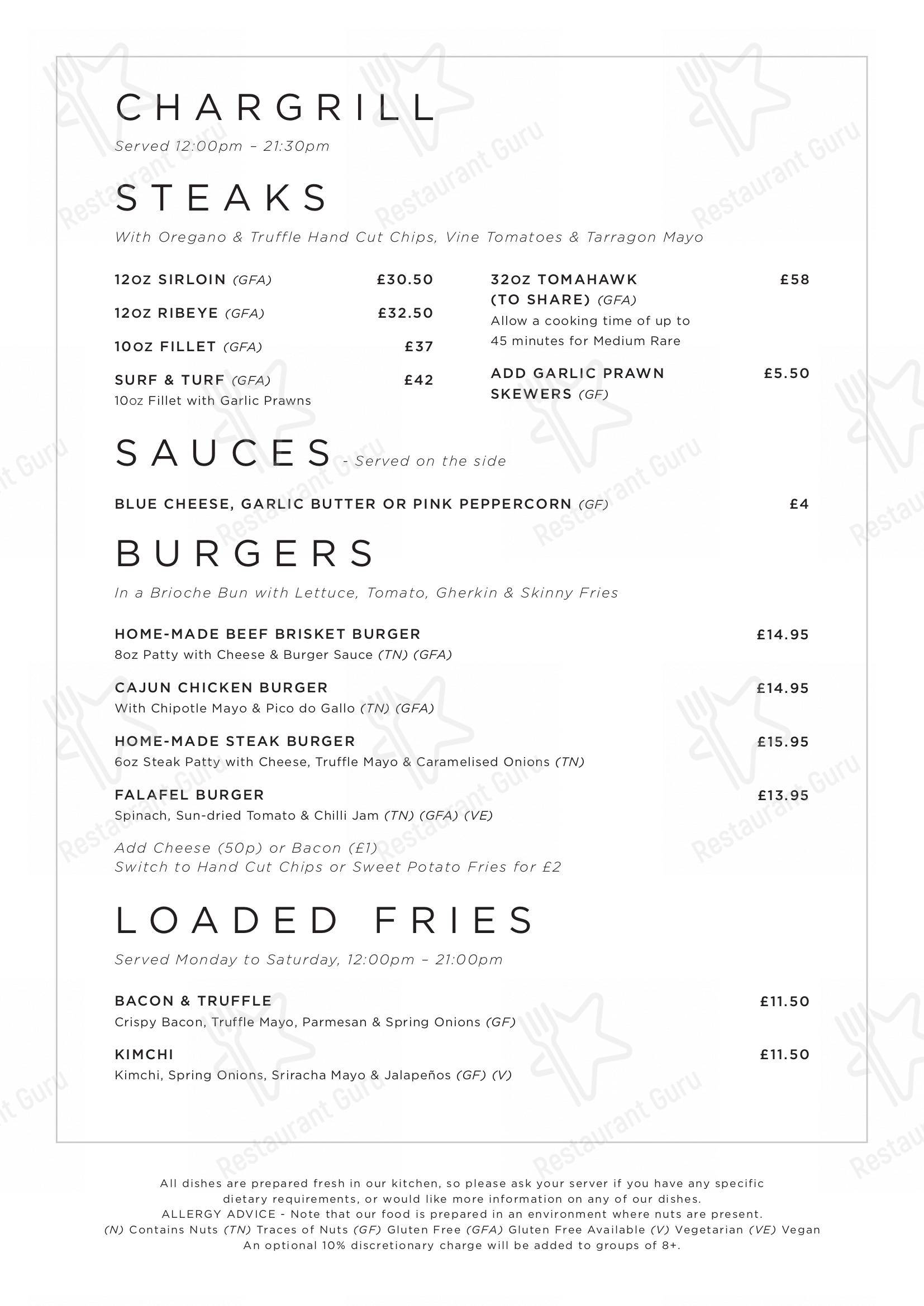 Kensington Rooftop Gardens Drinks Menu | Fasci Garden