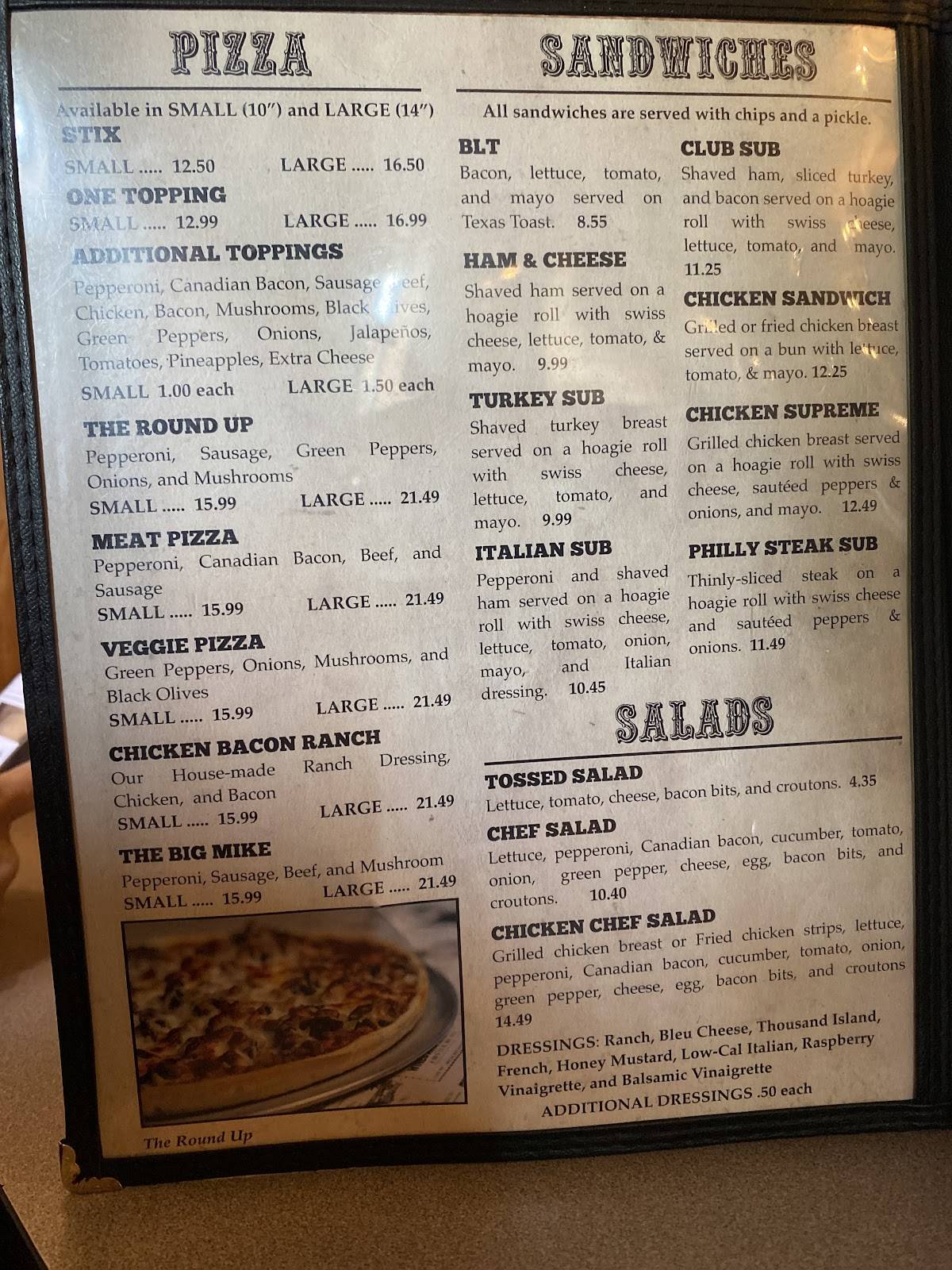 Menu at Roper's Restaurant, Greenbrier