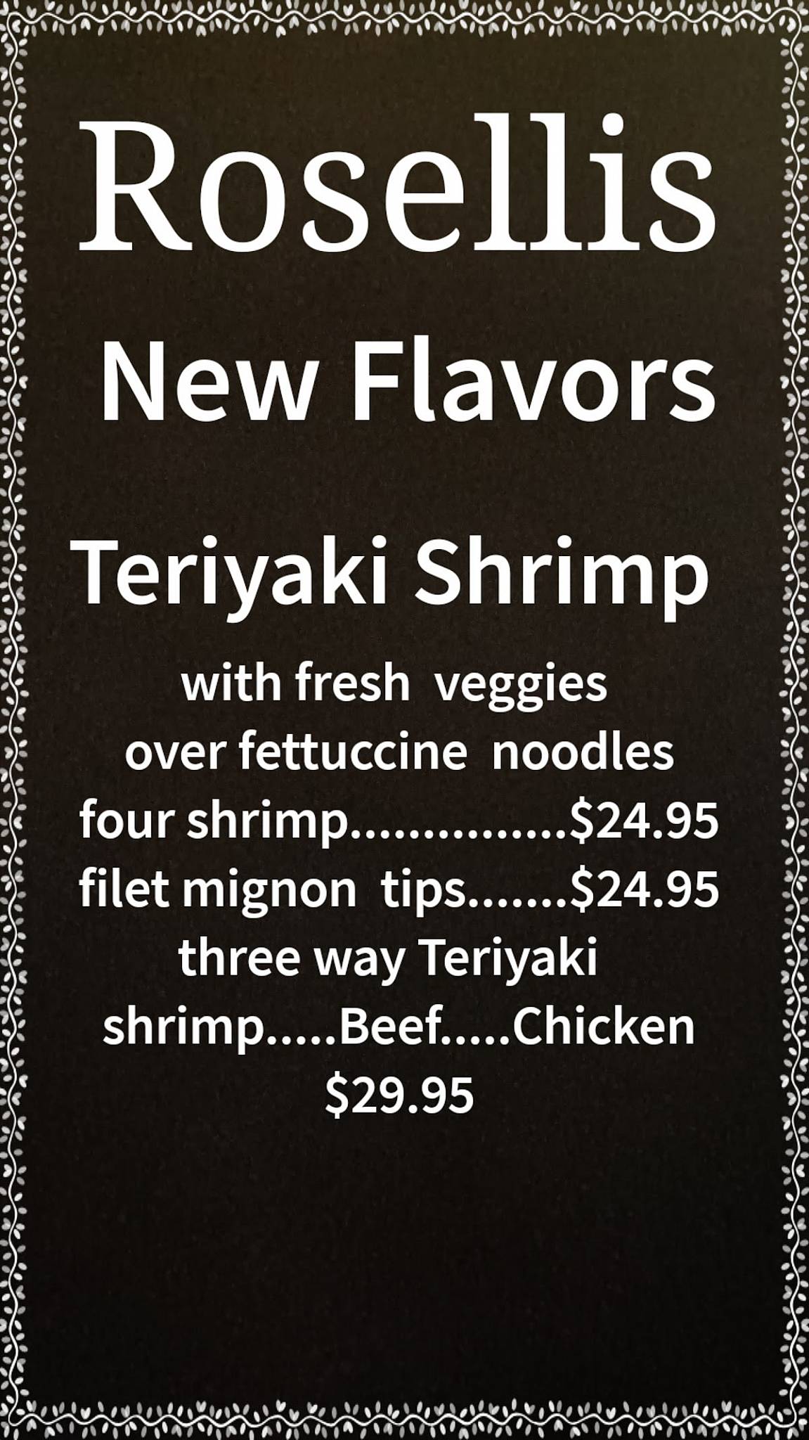 Menu at Roselli's on 10th restaurant, North Wilkesboro