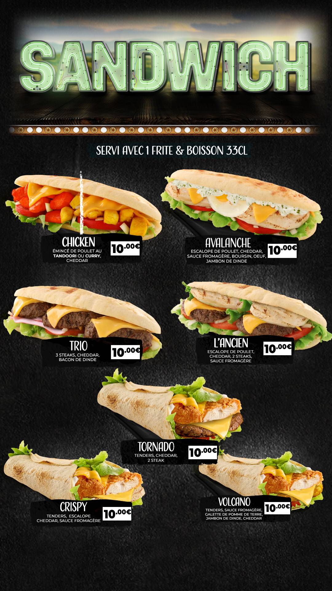 Menu au Macadam Restaurant, Rosny-sous-Bois