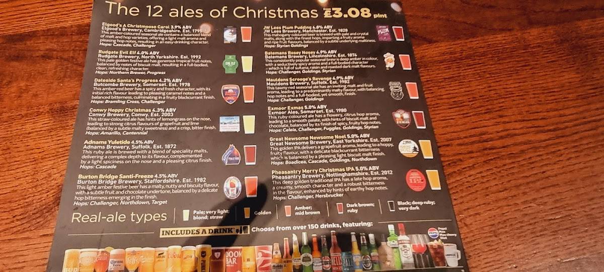 Menu at Royal Victoria Pavilion - JD Wetherspoon pub & bar, Ramsgate