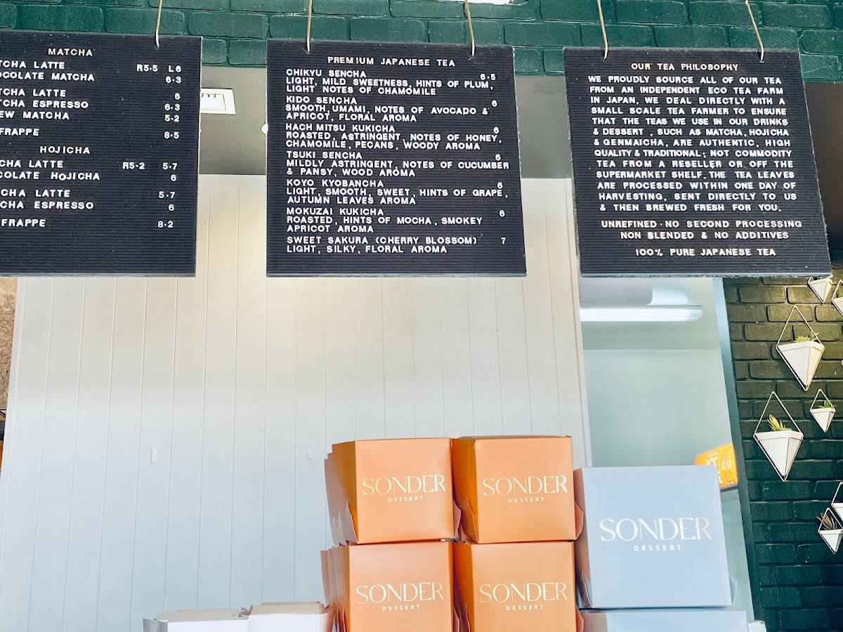 Menu at Sonder Dessert desserts, Sunnybank Hills