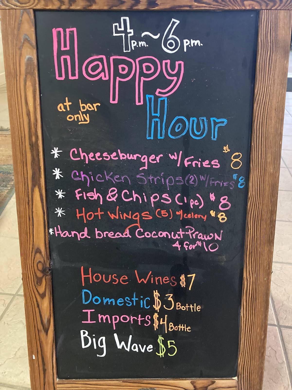 Menu at Rusty Anchor Grill and Pub, Ocean Shores