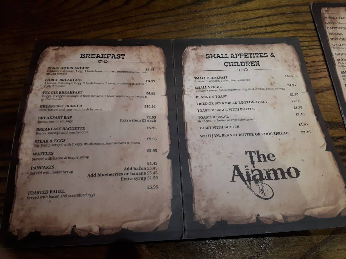 Menu at The Alamo pub & bar, Ryde, 5 Esplanade