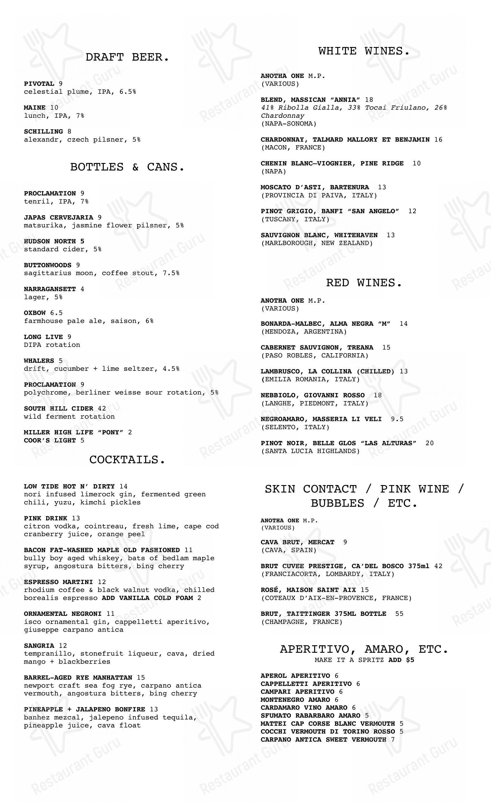 Menu at S S Dion restaurant, Bristol
