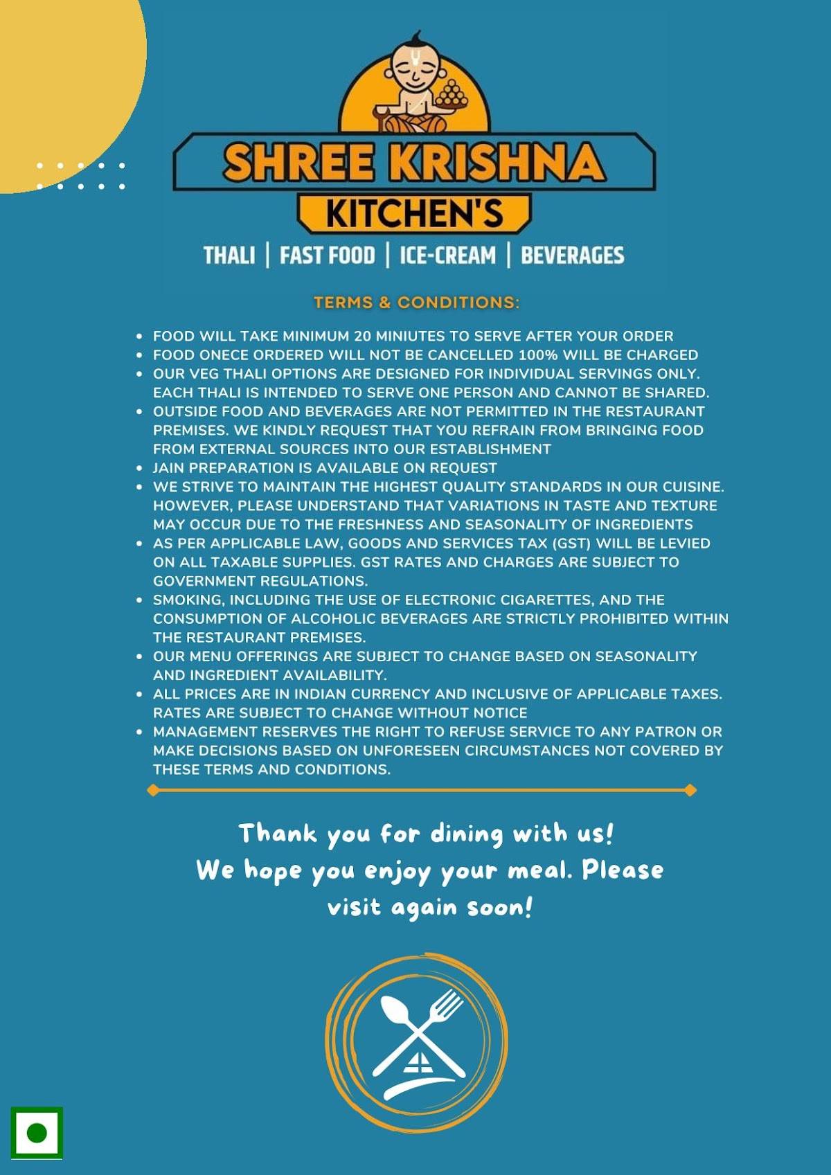 Menu at SHREE KRISHNA KITCHEN'S, Kalol