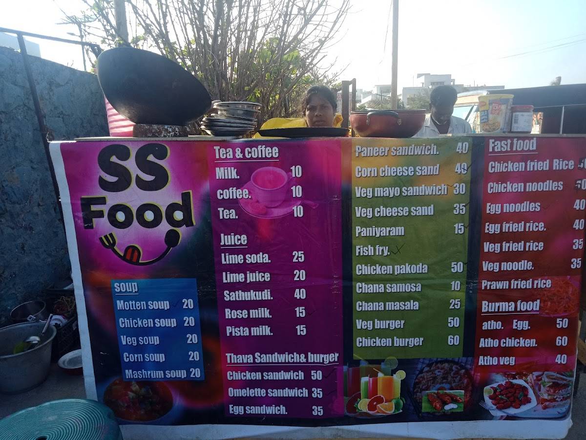 Menu at SS FOODS, Chennai, 412