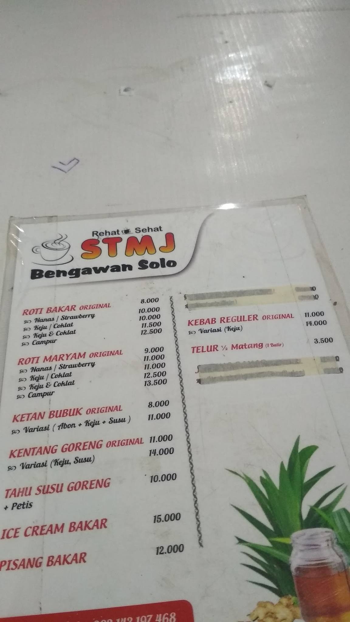Carta del café STMJ Bengawan Solo, Malang, Jl. Tumenggung Suryo No.35
