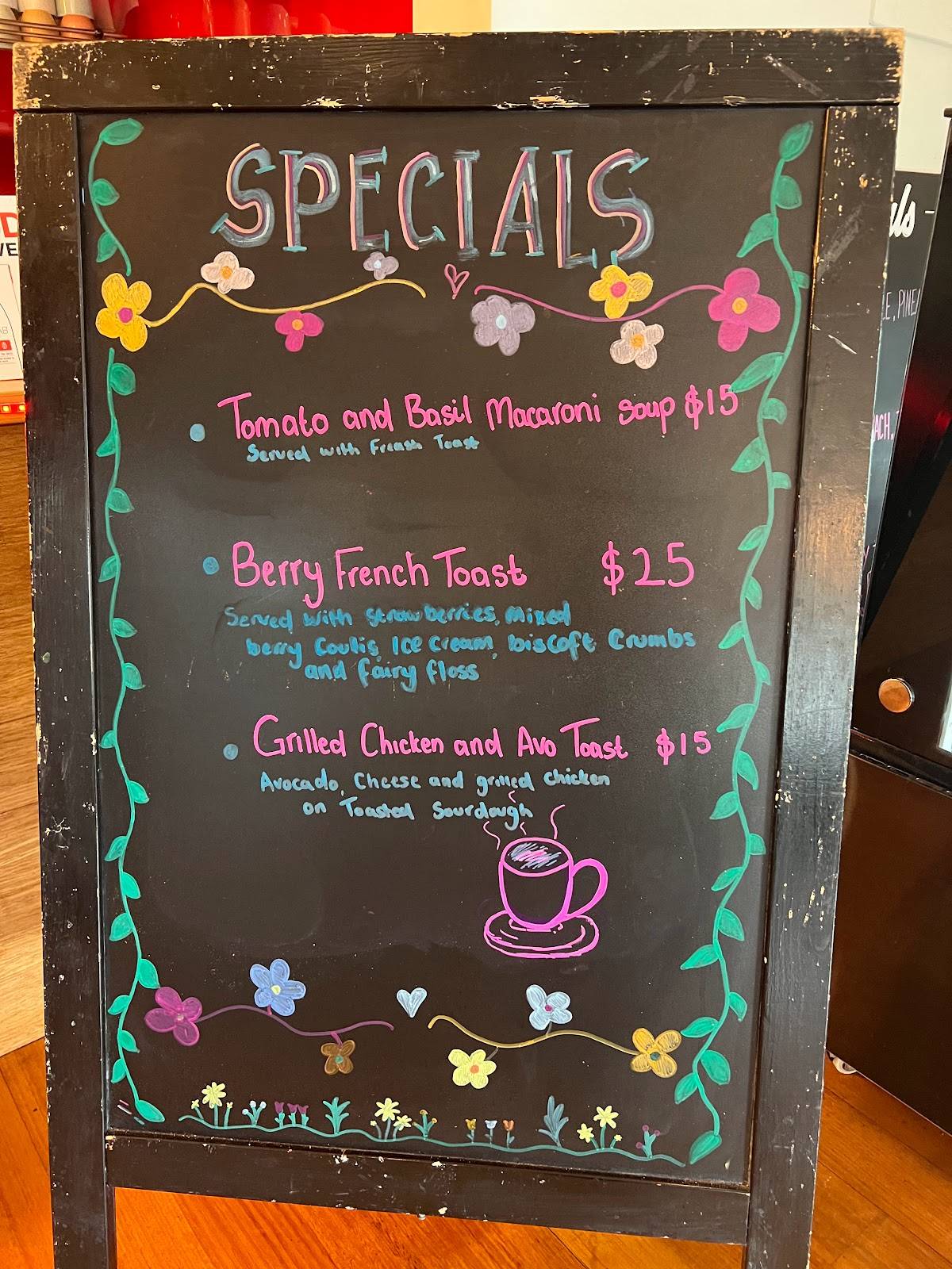 Menu at Saha Canteen cafe, East Geelong