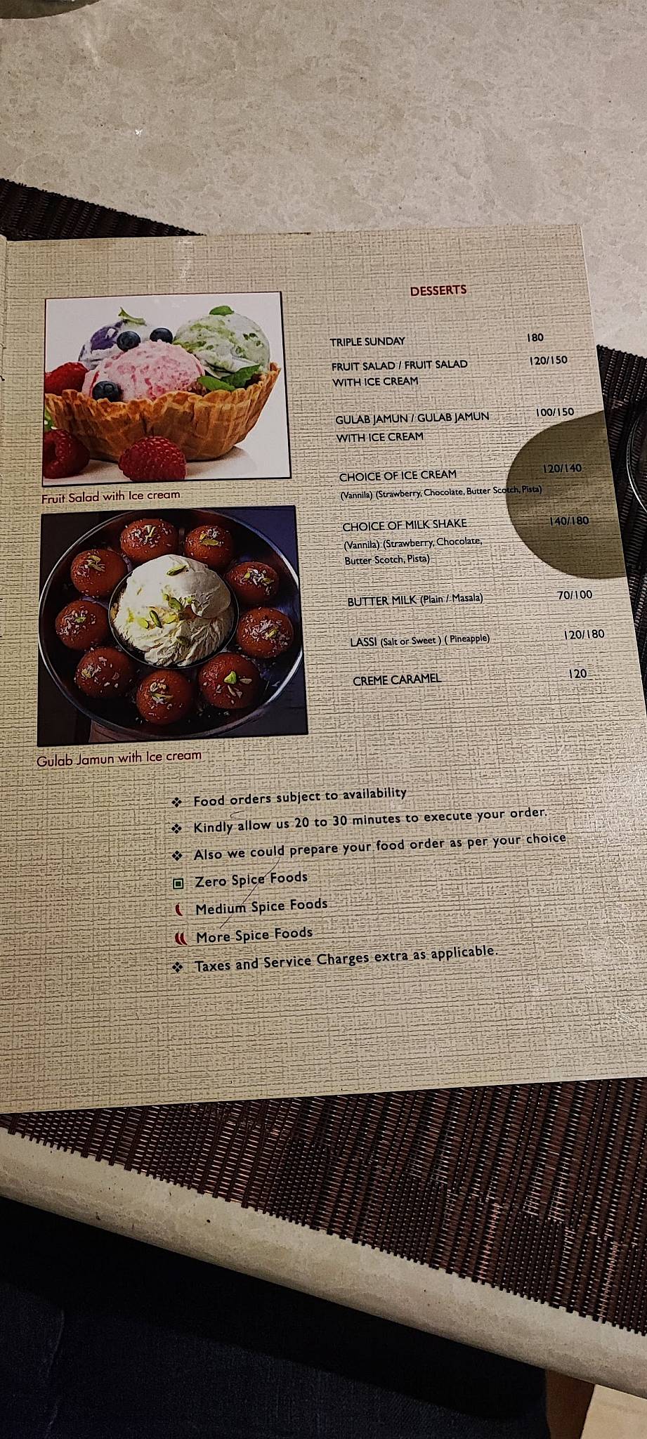 Menu at Sahana Restaurant, Nagercoil