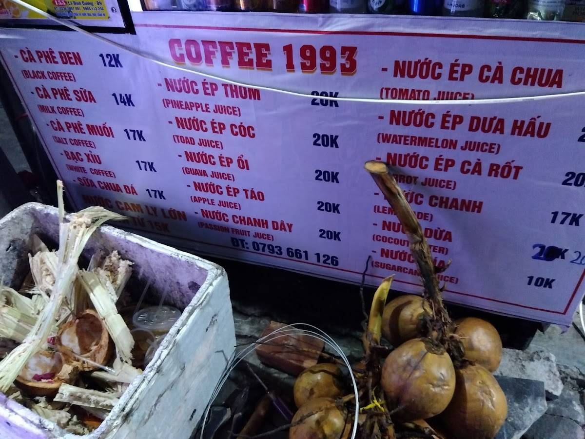Menu at Sai Thanh cơm Tam restaurant, Da Nang