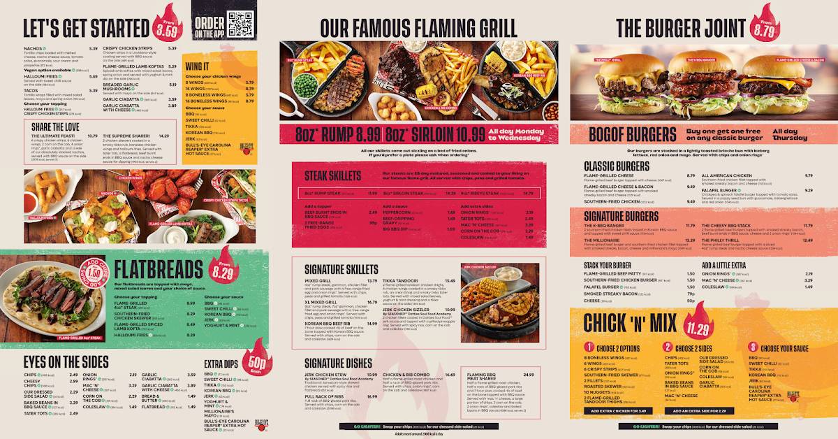 Menu at Sailmakers pub & bar, Hull, St Andrews Quay